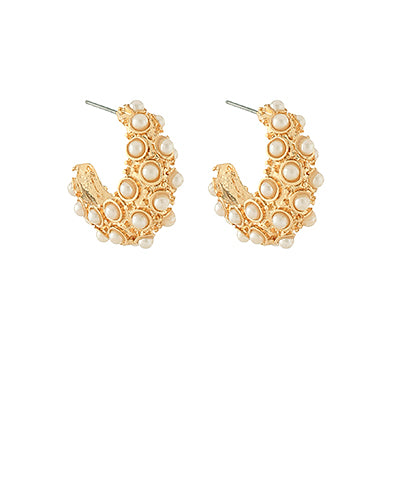 Oval Pearl Hoops – My Sister's Cottage