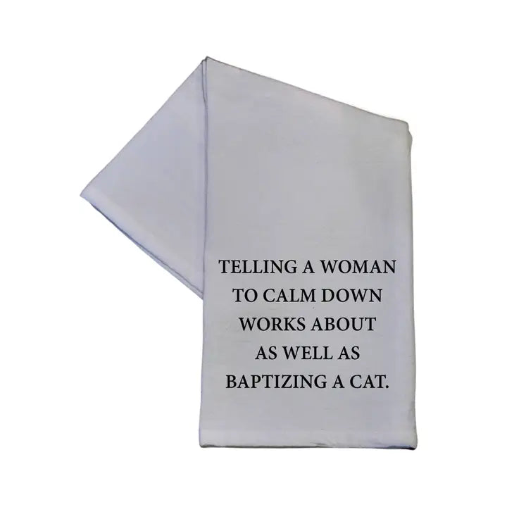 Baptizing Cat Tea Towel – My Sister's Cottage